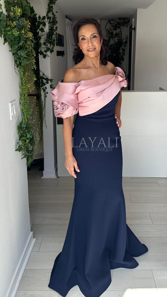 LAYALI FA18003 HOUDA Navy/Pink – LAYALI BOUTIQUE